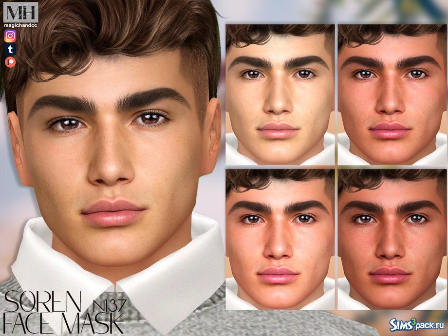 Скачать маска для лица от MagicHand для Симс 4